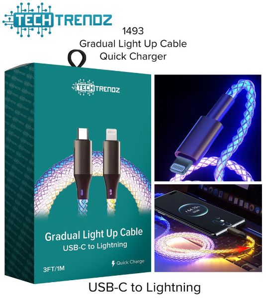 Gradual Light Up Cable - USBC to Lightning | Desoto PC